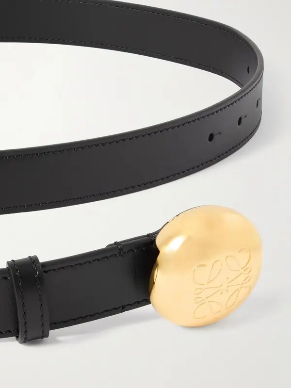 Loewe Pebble Embellished Leather Belt