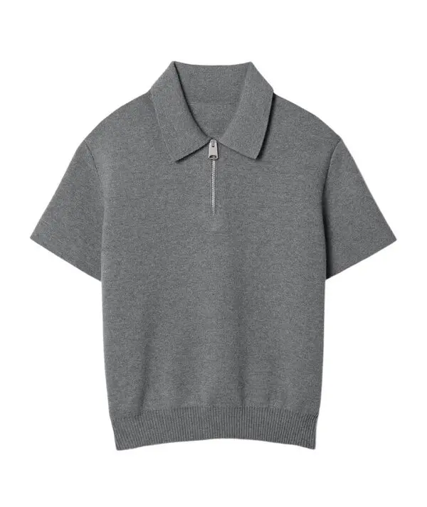 Khaite Gulliame Wool-blend Polo Top