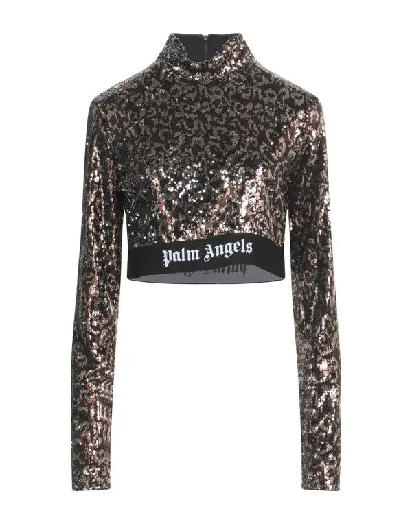 Palm Angels Cropped Leopard-print Top