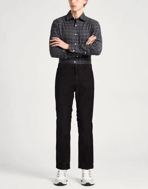 Incotex Cotton Elastane Chino Pants - Black