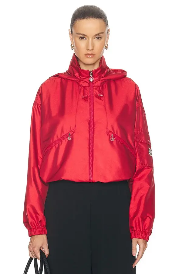 Moncler Hemar Short Parka - Red