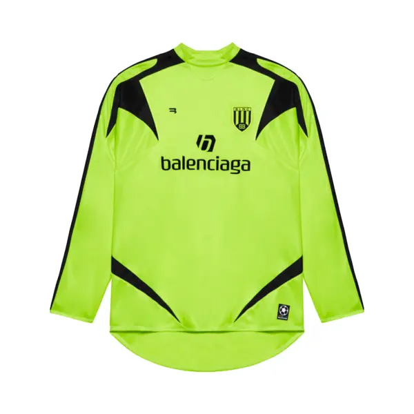 Balenciaga Soccer Long-Sleeve T-Shirt With Logos 'Fluo /Black