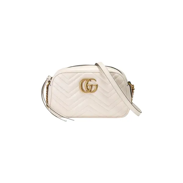 Gucci Gg Marmont Small Shoulder Bag - White