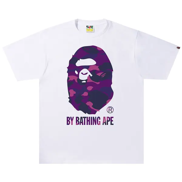 A BATHING APE Color Camo A Bathing Ape Tee /purple - White