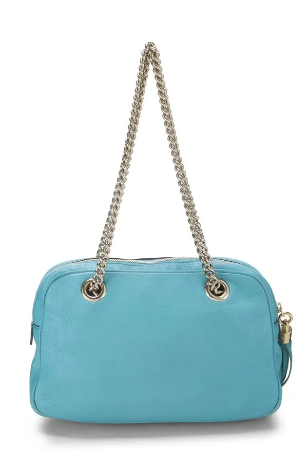 Gucci Leather Soho Chain Shoulder Bag - Blue