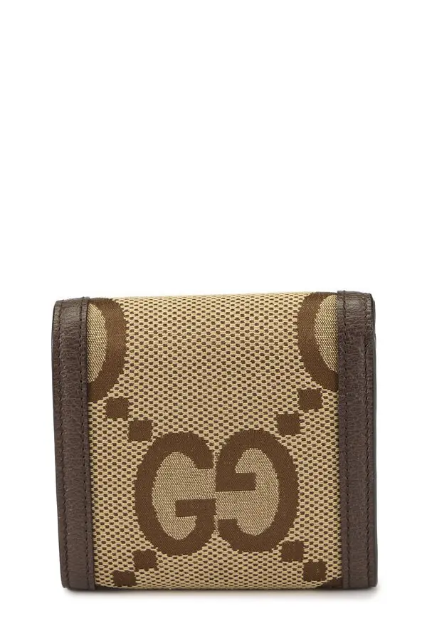 Gucci Jumbo Gg Canvas Diana Compact Wallet - Brown