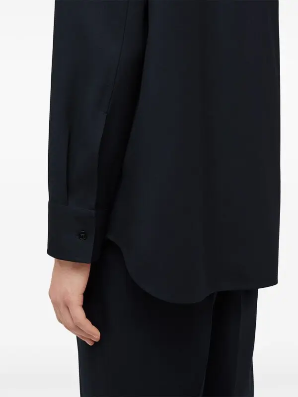 JIL SANDER Long-sleeve Wool Shirt - Blue