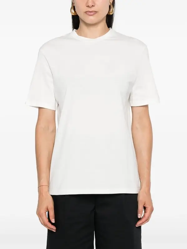 JIL SANDER Logo-print Cotton T-shirt - Neutrals
