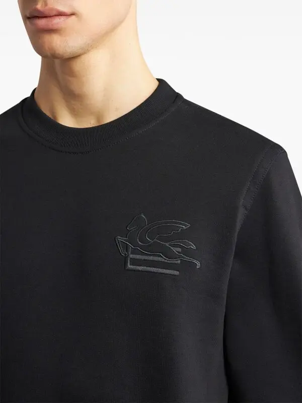 Etro Pegaso Appliqué Crew-neck Sweatshirt