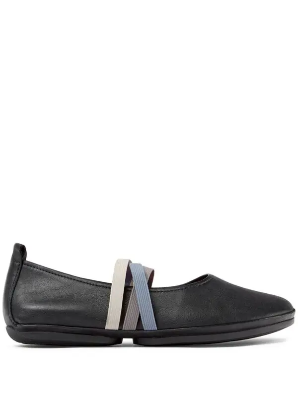 Camper Right Nina Twins Leather Ballerinas - Black