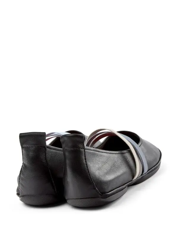 Camper Right Nina Twins Leather Ballerinas - Black