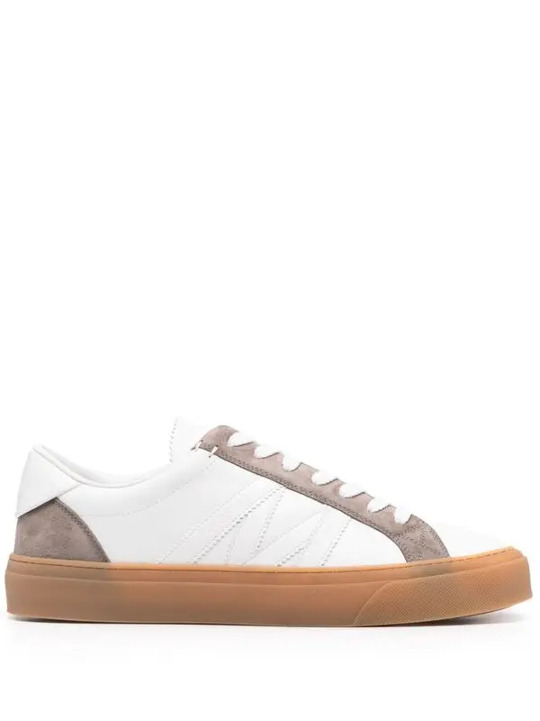 Moncler Monaco Leather Sneakers - White