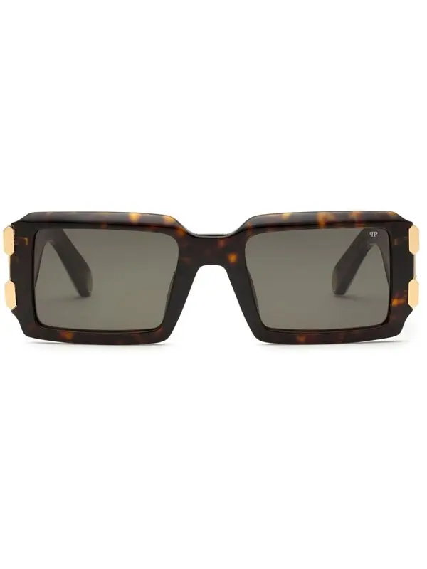 Philipp Plein Plein Eagle Rectangular Sunglasses - Brown
