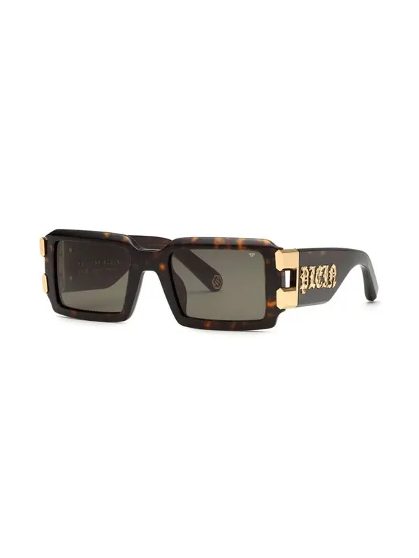 Philipp Plein Plein Eagle Rectangular Sunglasses - Brown