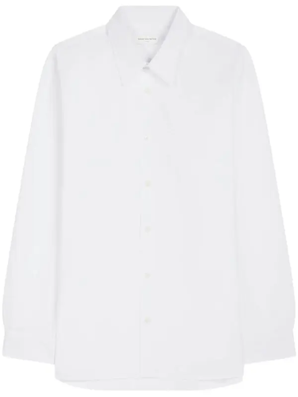 Dries Van Noten Long-sleeve Cotton Shirt - White