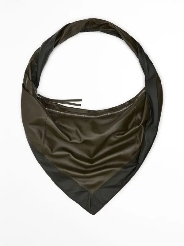 LEMAIRE Scarf Leather Shoulder Bag - Green
