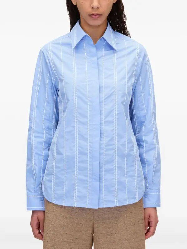 3.1 Phillip Lim Stripe-pattern Cotton-blend Shirt