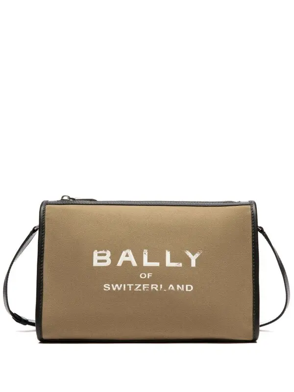 Bally Logo-print Canvas Messenger Bag - Neutrals