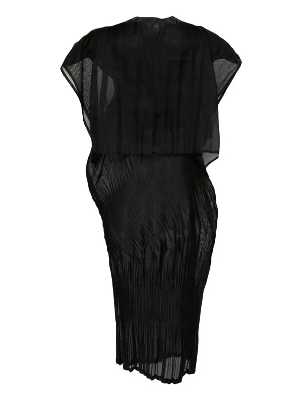 Issey Miyake Cumulus Sheer Midi Dress In Black - 20% Off | Editorialist