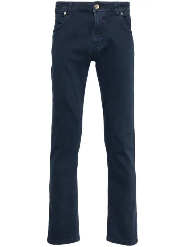 Eleventy Low-rise Tapered Jeans - Blue