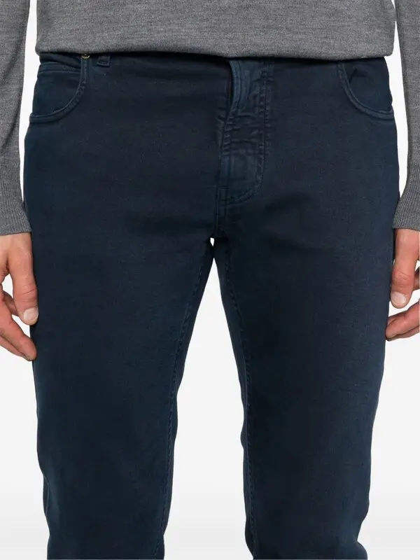 Eleventy Low-rise Tapered Jeans - Blue