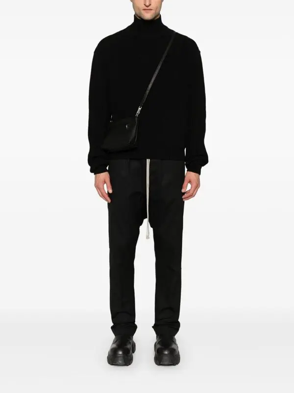 Rick Owens Roll-neck Virgin-wool Jumper - Black