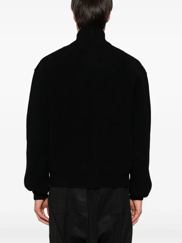 Rick Owens Roll-neck Virgin-wool Jumper - Black
