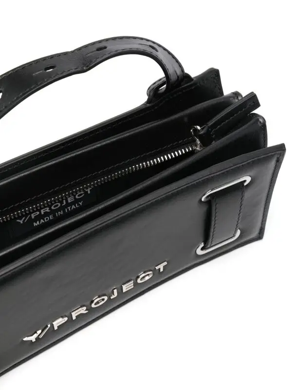 Y/project Mini Accordion Leather Shoulder Bag - Black