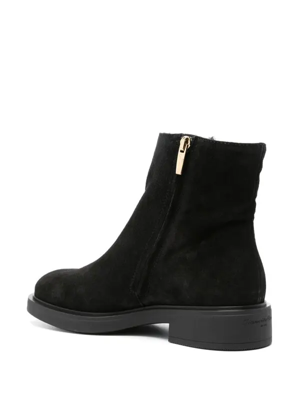 GIANVITO ROSSI Shearling-lining Suede Ankle Boots
