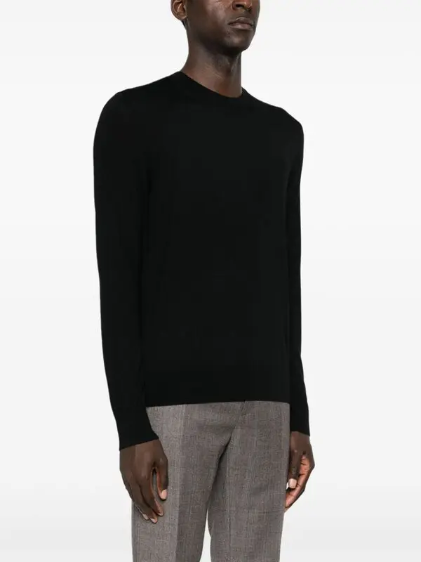 Dsquared2 Logo-embroidered Virgin Wool Jumper - Black