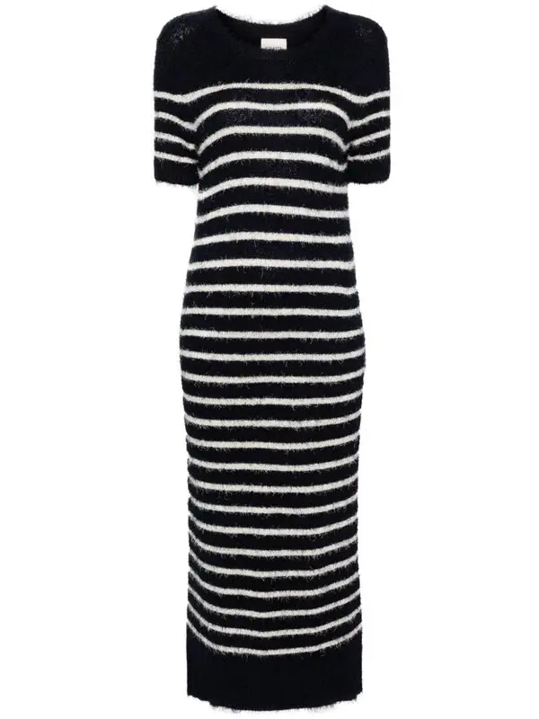 Khaite Stripe-pattern Knitted Tube Dress