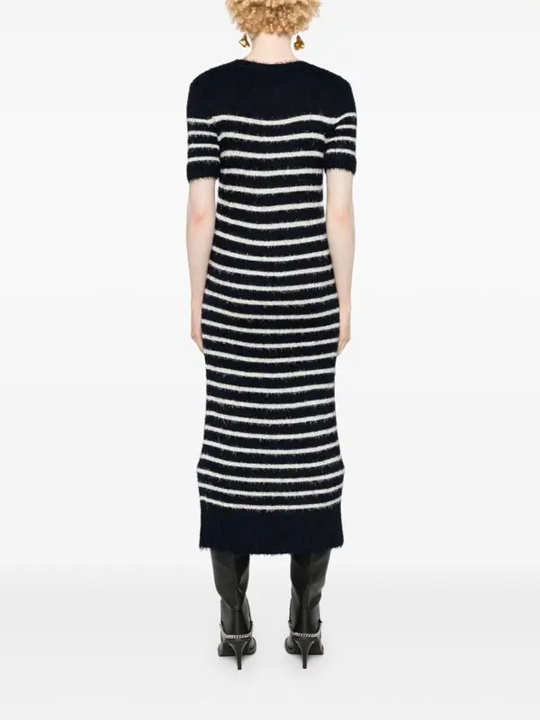 Khaite Stripe-pattern Knitted Tube Dress