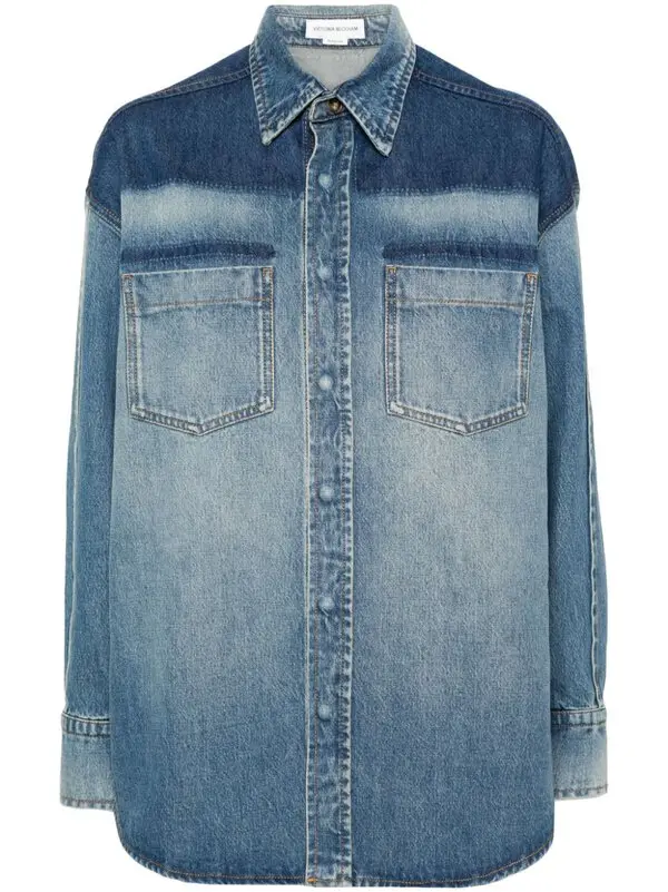Victoria Beckham Classic-collar Denim Shirt