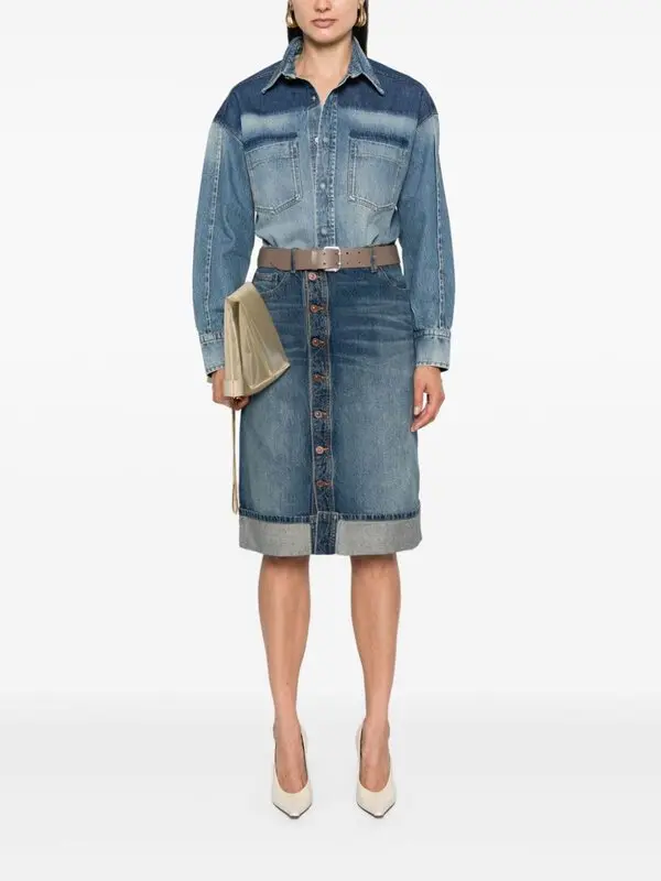 Victoria Beckham Classic-collar Denim Shirt