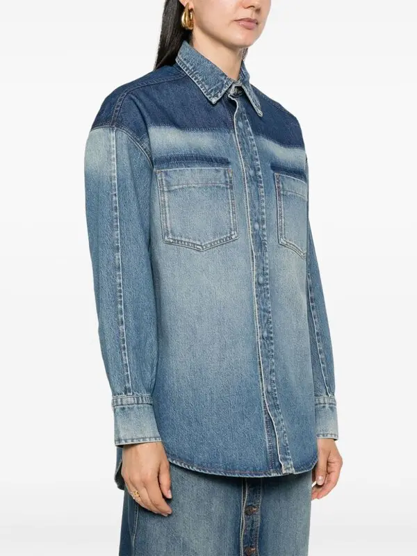 Victoria Beckham Classic-collar Denim Shirt