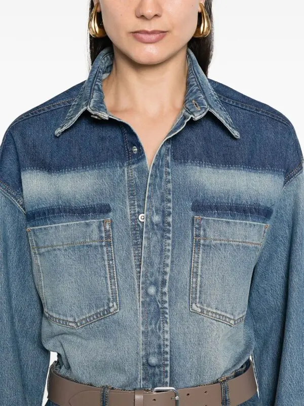 Victoria Beckham Classic-collar Denim Shirt
