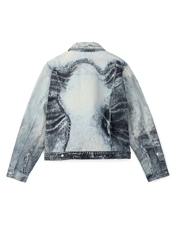 Camper Swirl-print Denim Jacket - Blue