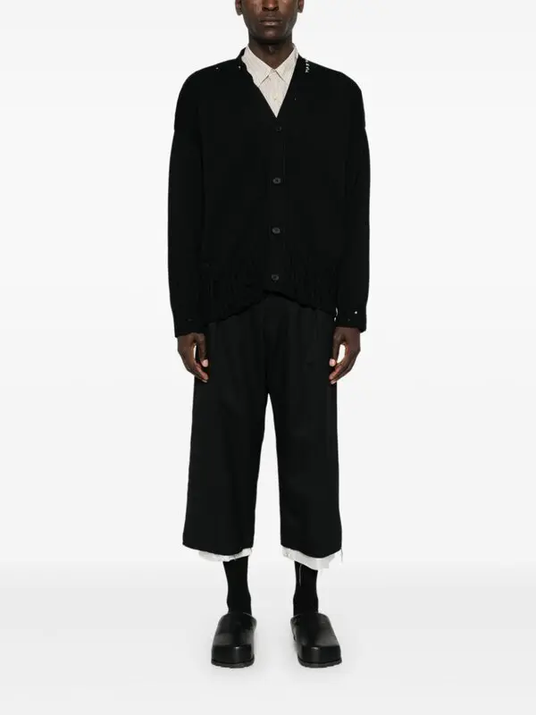 Marni V-neck Cotton Cardigan - Black