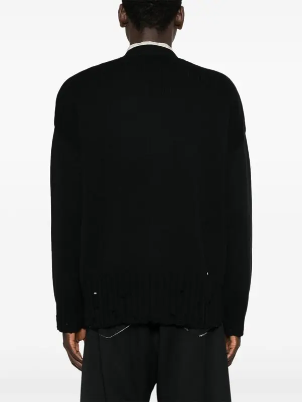 Marni V-neck Cotton Cardigan - Black