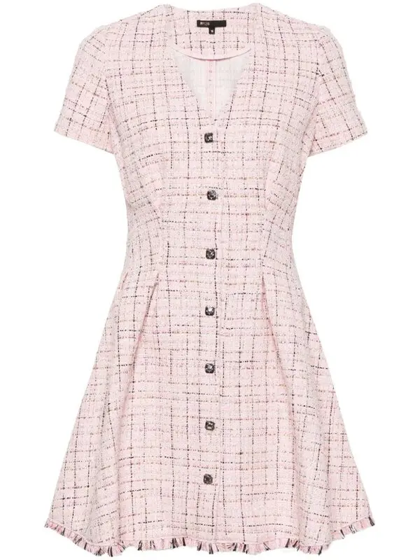 Maje Tweed Babydoll Dress