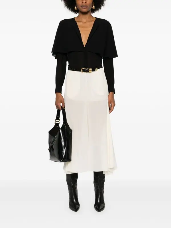 Chloé Cape-attachment Silk Shirt - Black
