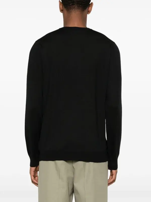 Fedeli Fine-knit Virgin-wool Jumper - Black