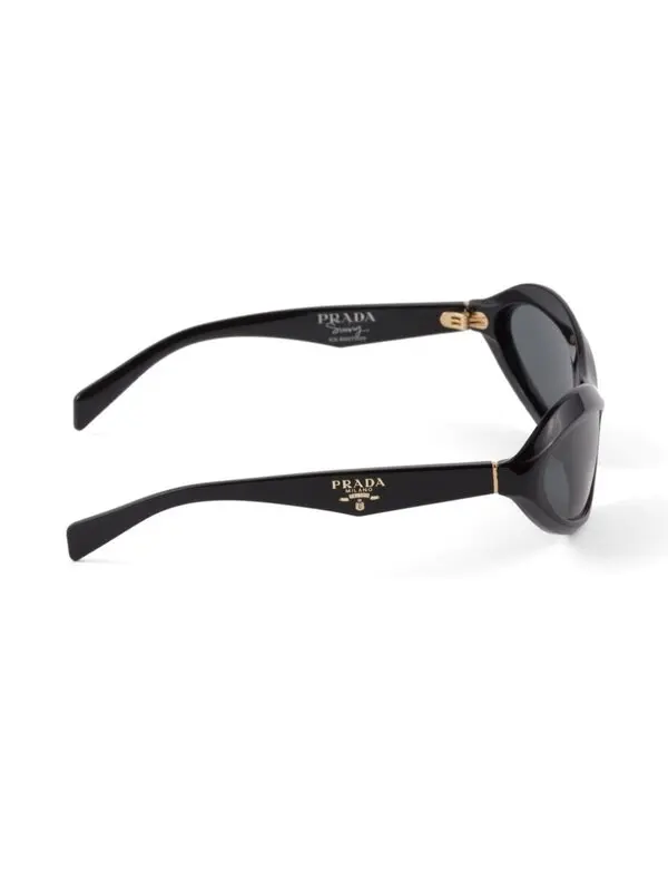 Prada Curved Shield-frame Sunglasses