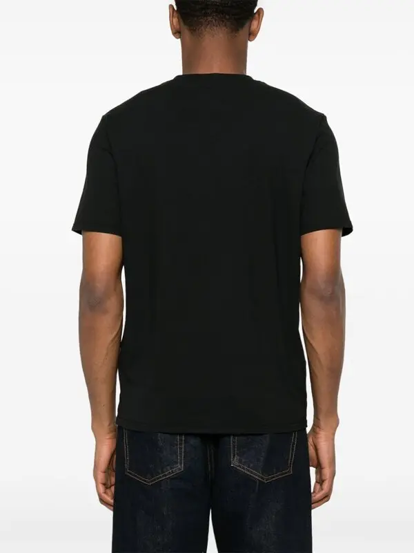 Fedeli Short-sleeve Cotton T-shirt - Black