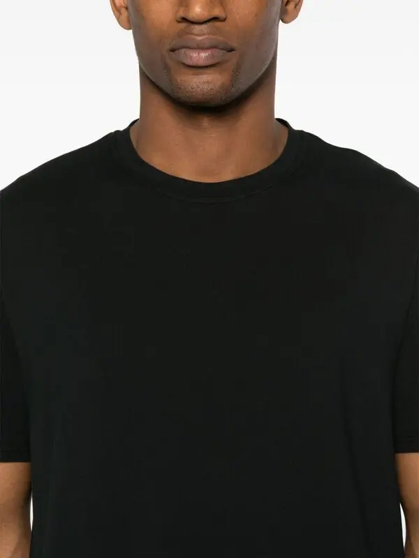 Fedeli Short-sleeve Cotton T-shirt - Black
