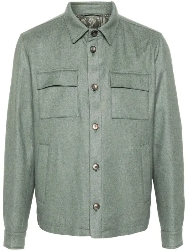 Herno Button-up Brushed Shirt Jacket