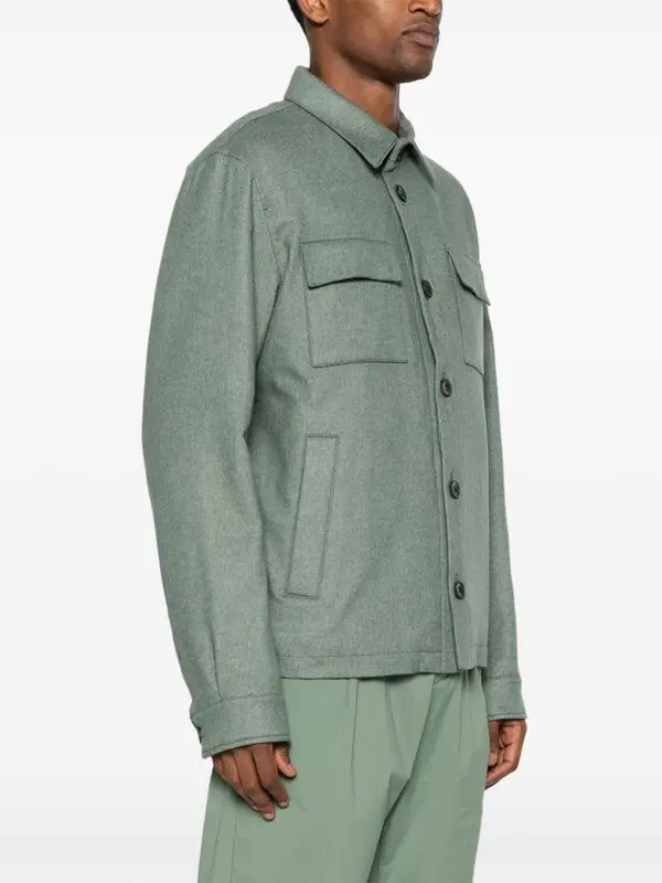 Herno Button-up Brushed Shirt Jacket