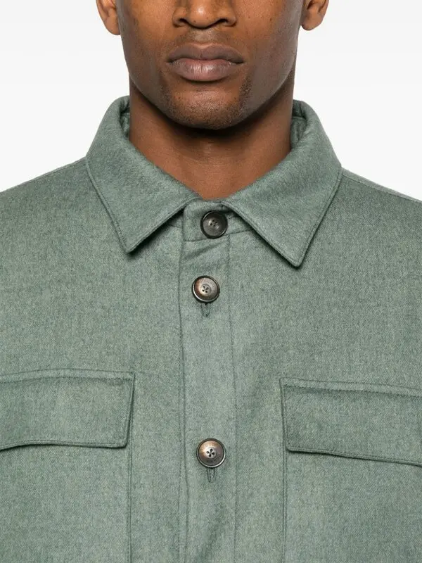 Herno Button-up Brushed Shirt Jacket