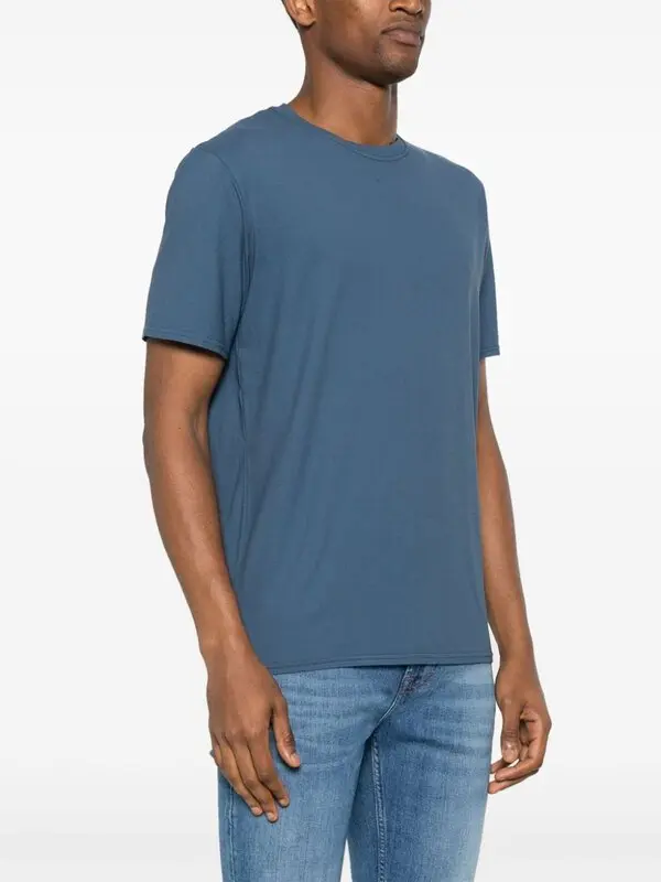 Fedeli Short-sleeve Cotton T-shirt - Blue