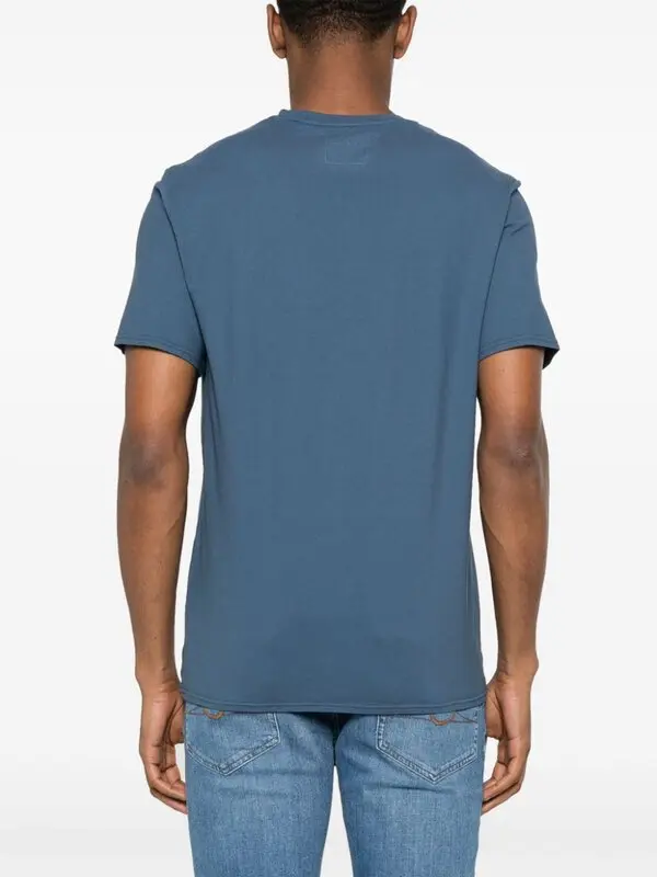 Fedeli Short-sleeve Cotton T-shirt - Blue